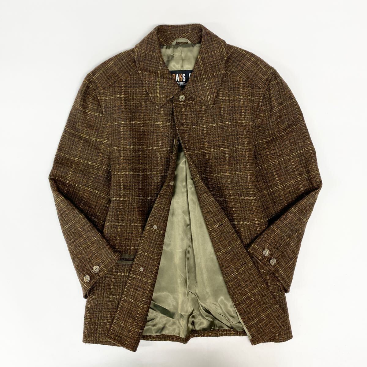 Yahoo!オークション - Il9 DAKS ダックス シャツアウター ウールジャケ...