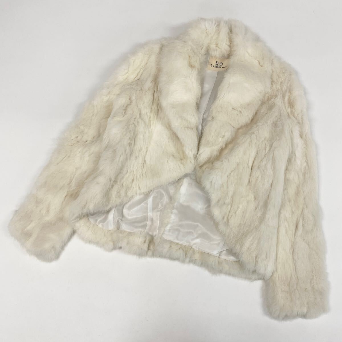 Yahoo!オークション - L22-9 ラビットファー ラビットコート 本毛皮 リ...