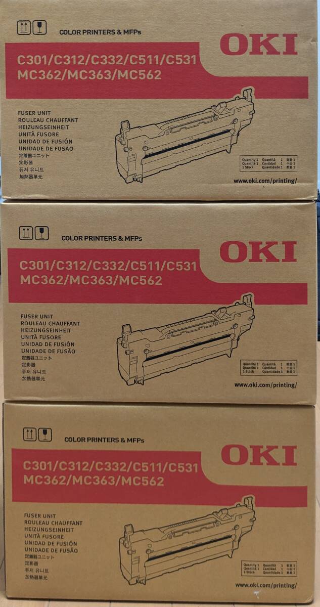 Yahoo!オークション - OKI FUS-C4K 定着器ユニット 純正品 新品 3個