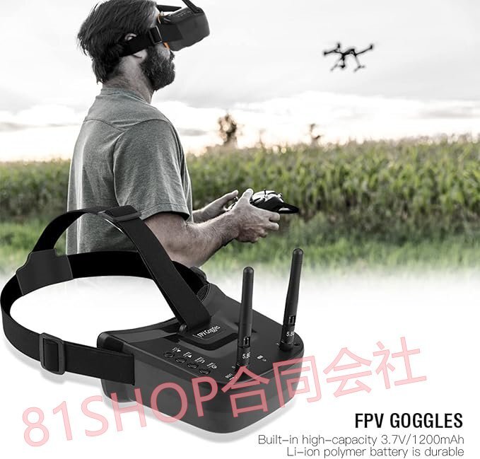 Yahoo!オークション - 「81SHOP」5.8Ghz FPV ゴーグル 3 インチディス...