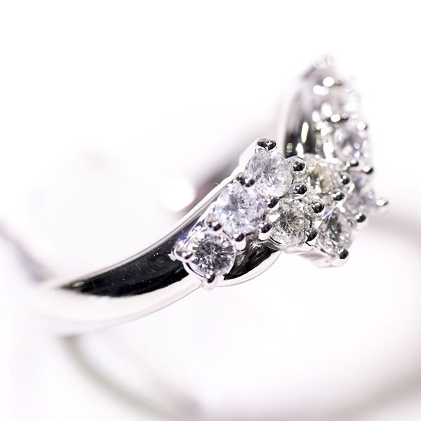 Yahoo!オークション - X-279 Pt900 ダイヤモンド0.50ct リング 12号