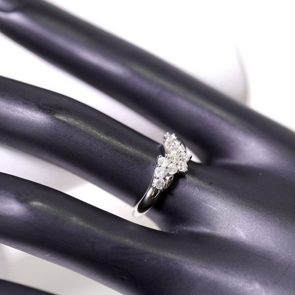 Yahoo!オークション - X-279 Pt900 ダイヤモンド0.50ct リング 12号