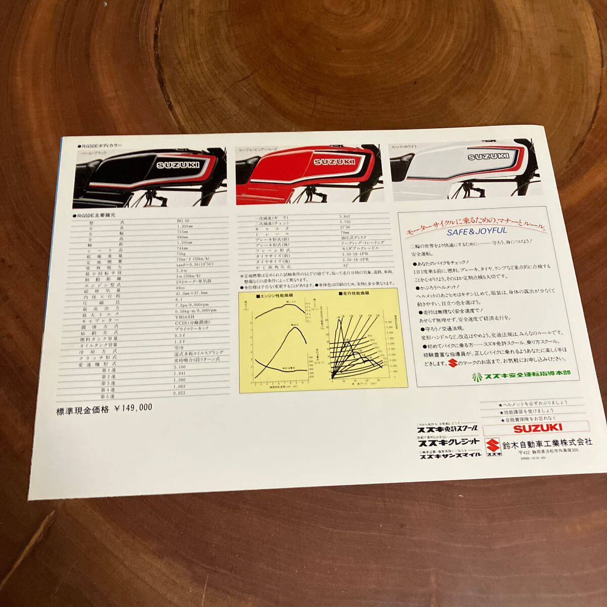 Yahoo!オークション - 旧車オートバイカタログ スズキRG50/スズキRG5...