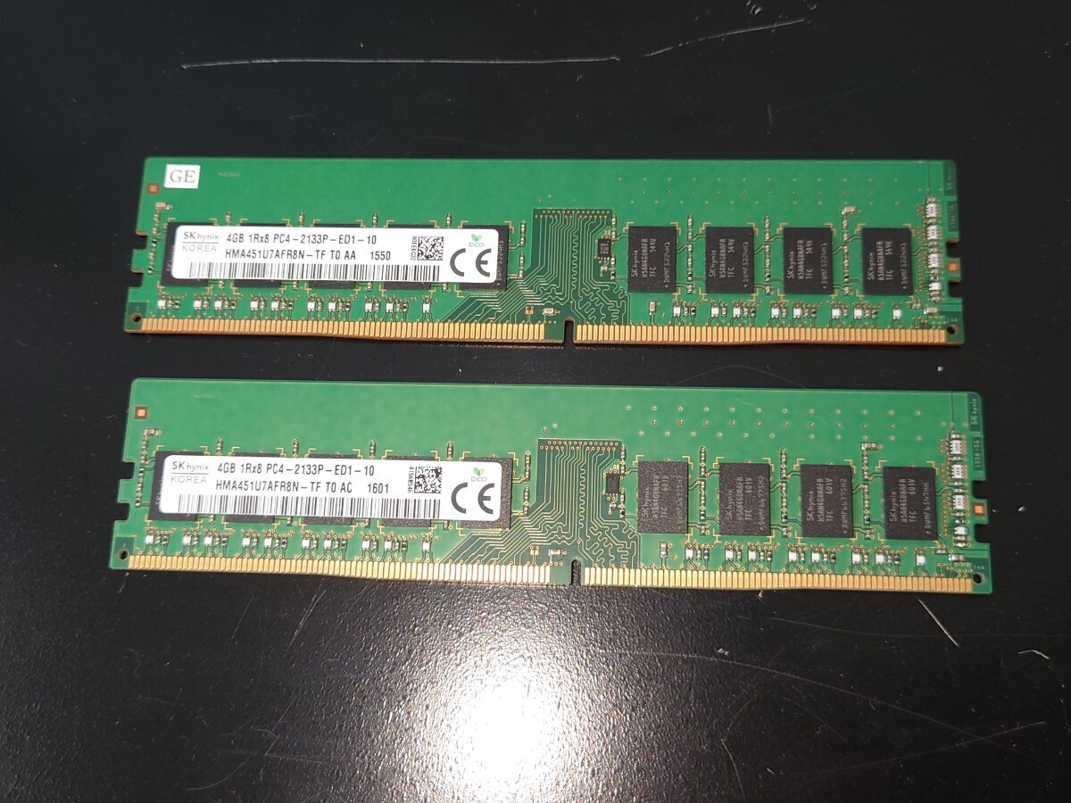 Yahoo!オークション - 【動作確認済】SKhynix DDR4 4GB 2枚 計8GB DIMM...
