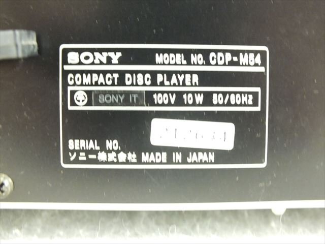 Yahoo!オークション - SONY ソニー CDP-M54 CDプレーヤー 現状品 中古...