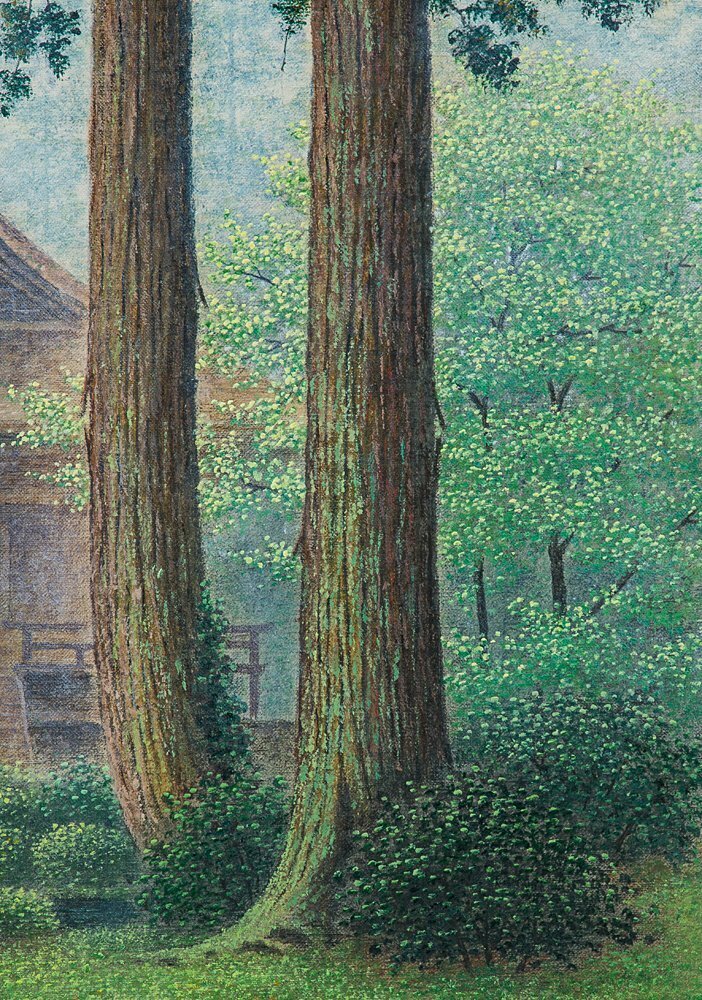 Yahoo!オークション - 【1on1】真作 酒井英利 『新緑の三千院』 油彩 ...