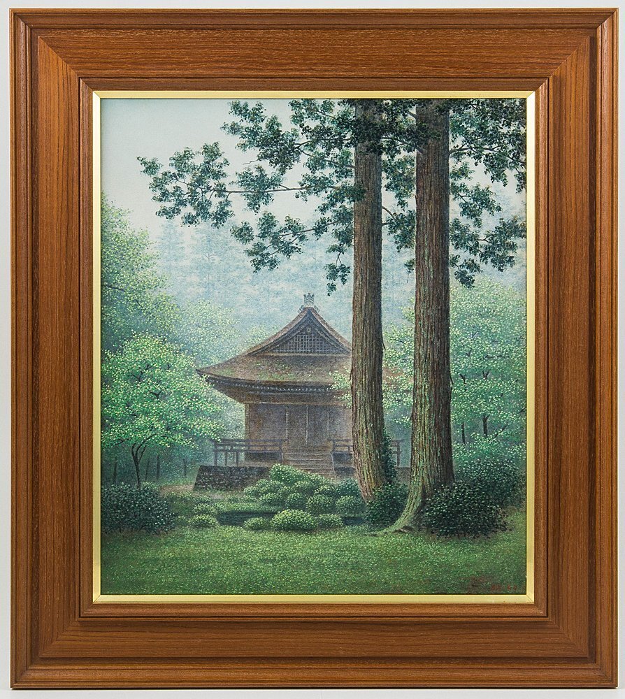 Yahoo!オークション - 【1on1】真作 酒井英利 『新緑の三千院』 油彩 ...
