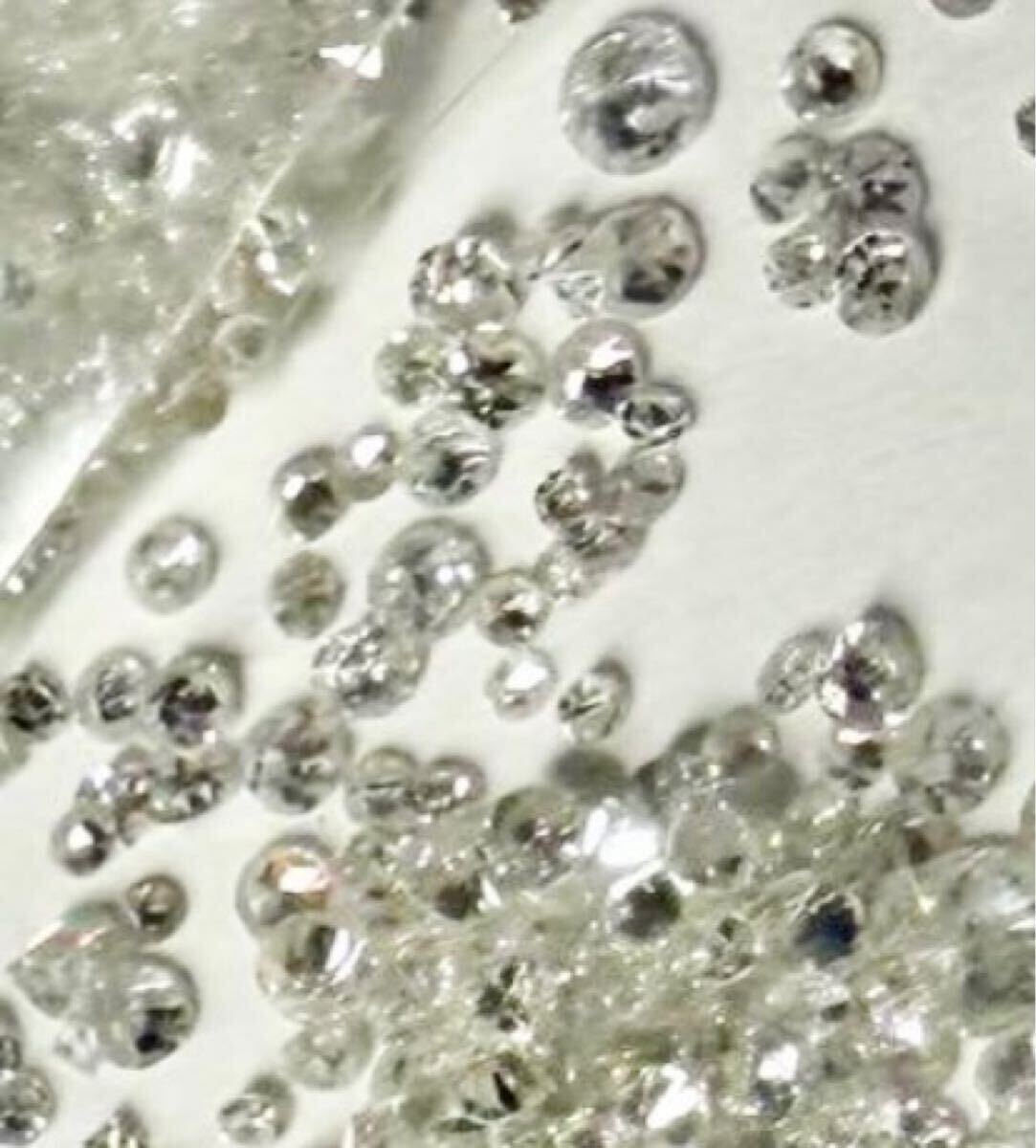 Yahoo!オークション - 1ct 大きさ バラバラ メレ ダイヤモンド メレダ...