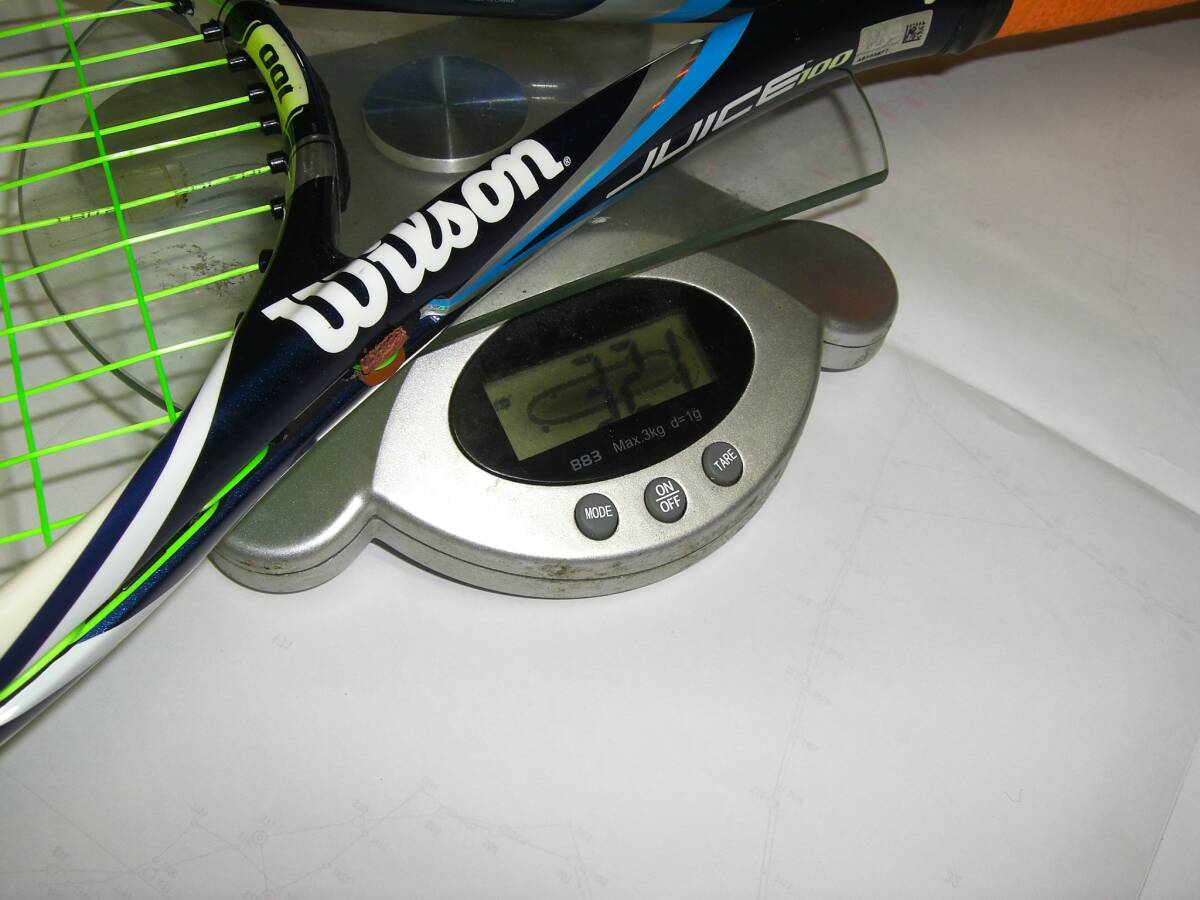 【樂淘letao】日本代購代標第一品牌－高性能ガット張りたて 【送料無料】★ウィルソンWILSON ジュース100JUICE 紺色2014年 G2 321g シュリンクレザー巻きたて 仕上げました！