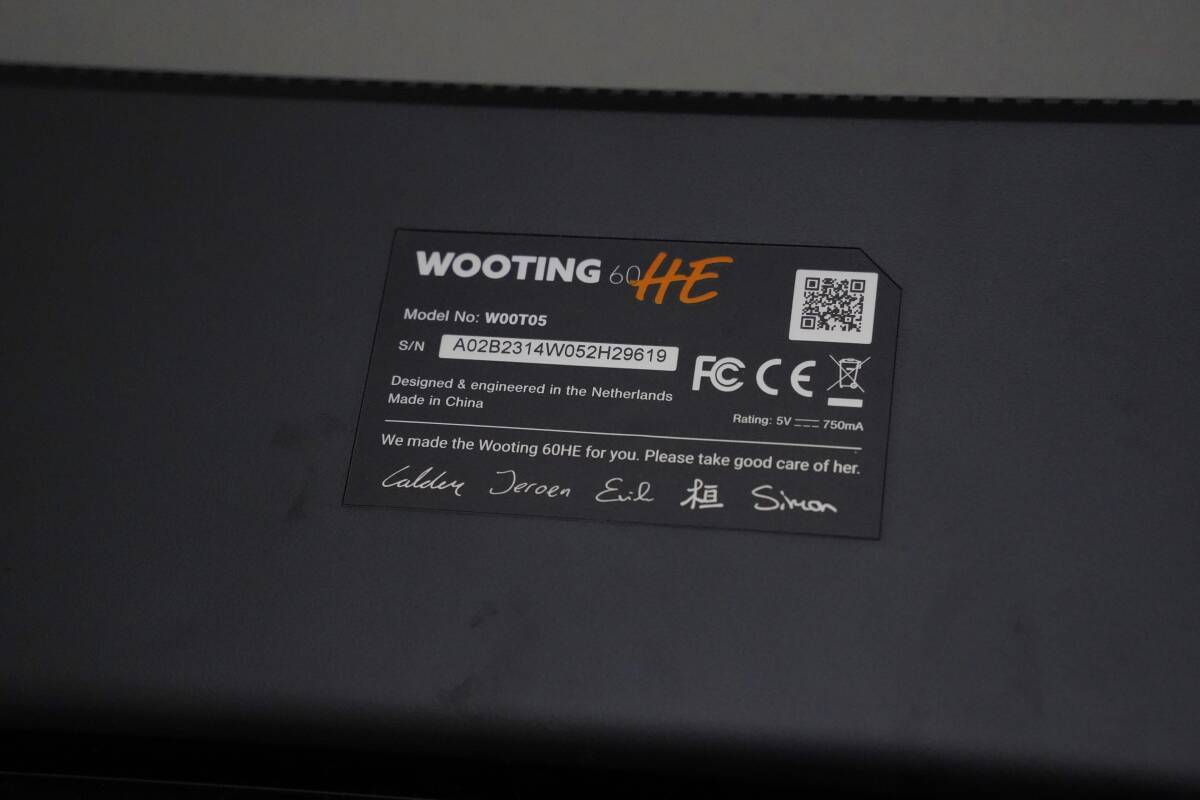 Yahoo!オークション - 【スイッチ無し】Wooting 60HE US-ANSI配列 W00T...