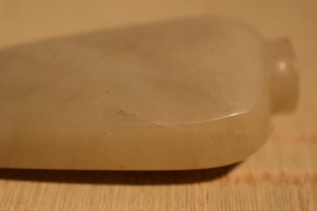 日本代購代標第一品牌【樂淘letao】－【GE】Y2755【コレクター所蔵品】時代 白砡小瓶 唐木台付/中国古玩 中国美術 骨董品 時代品 美術品 古美術品