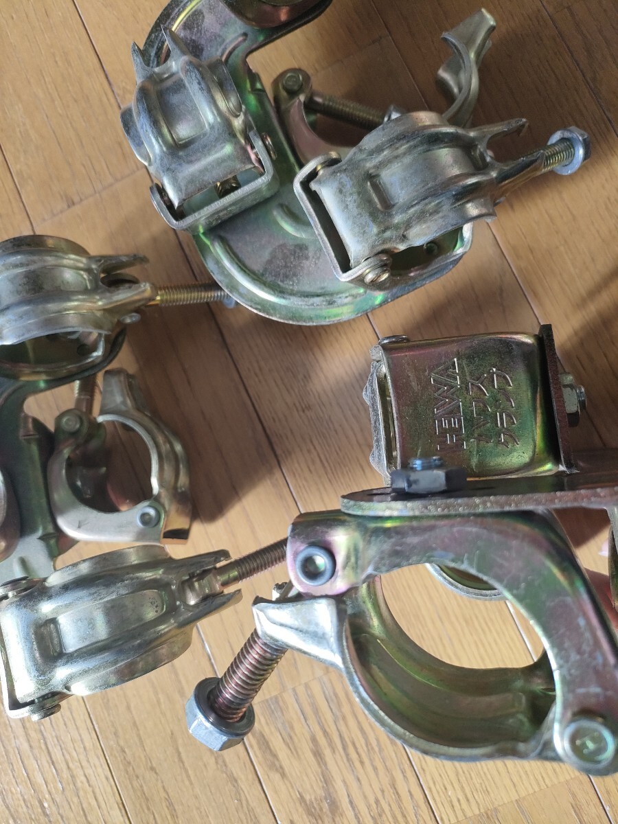 平和技研 ハウスクランプ 4型 クランプ4個付き 3個セット メーカー廃盤 足場 単管 48.6 42.7－Funbid香港本地日本代購網站