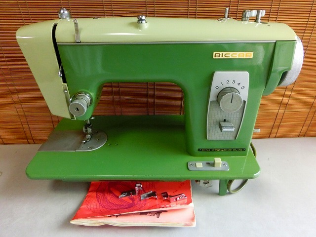 Yahoo!オークション - う7AS ミシン RICCAR リッカー グリーン 緑 アン...