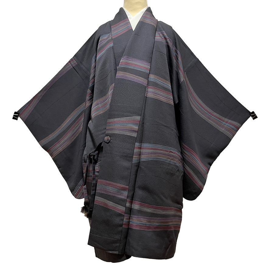Yahoo!オークション - 正絹 羽織 道中着 裄丈長め / 裄65.25cm 身丈91c...