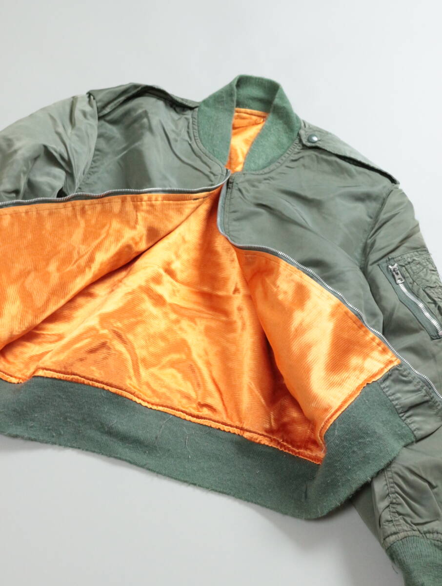 X158/ALPHA INDUSTRIES/アルファインダストリーズ/USA製/ヴィンテージ/L-2B/フライトジャケット/Lサイズ/IDEALファスナー/米軍/ミリタリー(Lサイズ)｜売買さ ...