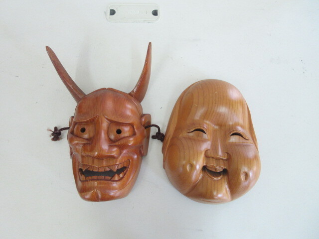 Yahoo!オークション - e026 木彫り お面 壁掛け まとめて 中古品