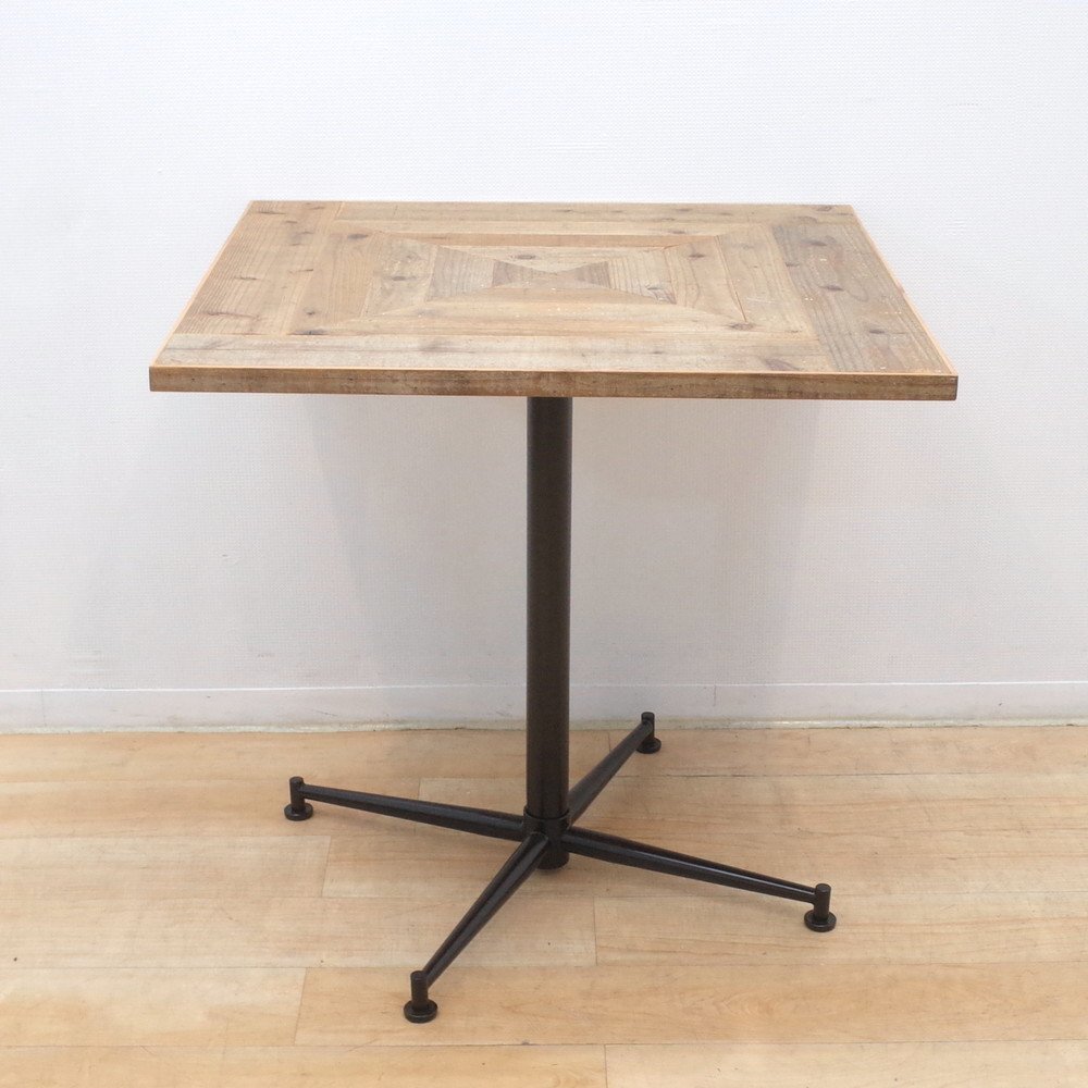 Yahoo!オークション - 【展示品】 カフェテーブル 木製 木目調 W750 D7...