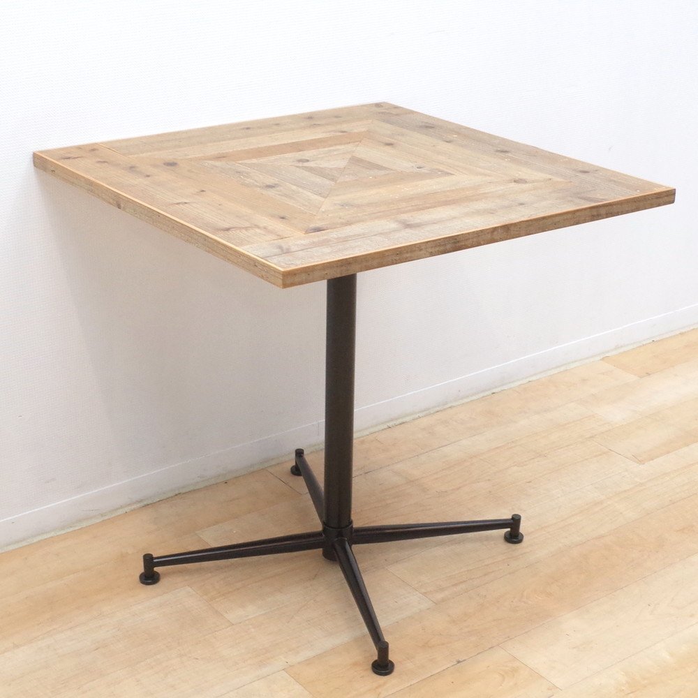 Yahoo!オークション - 【展示品】 カフェテーブル 木製 木目調 W750 D7...