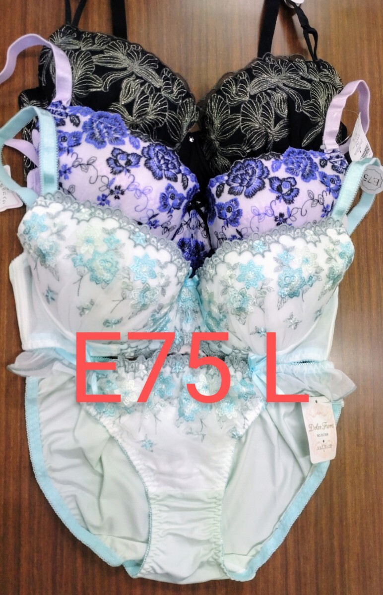 Yahoo!オークション - ブラジャー＆ショーツ 3組セット E75 Lサイズ