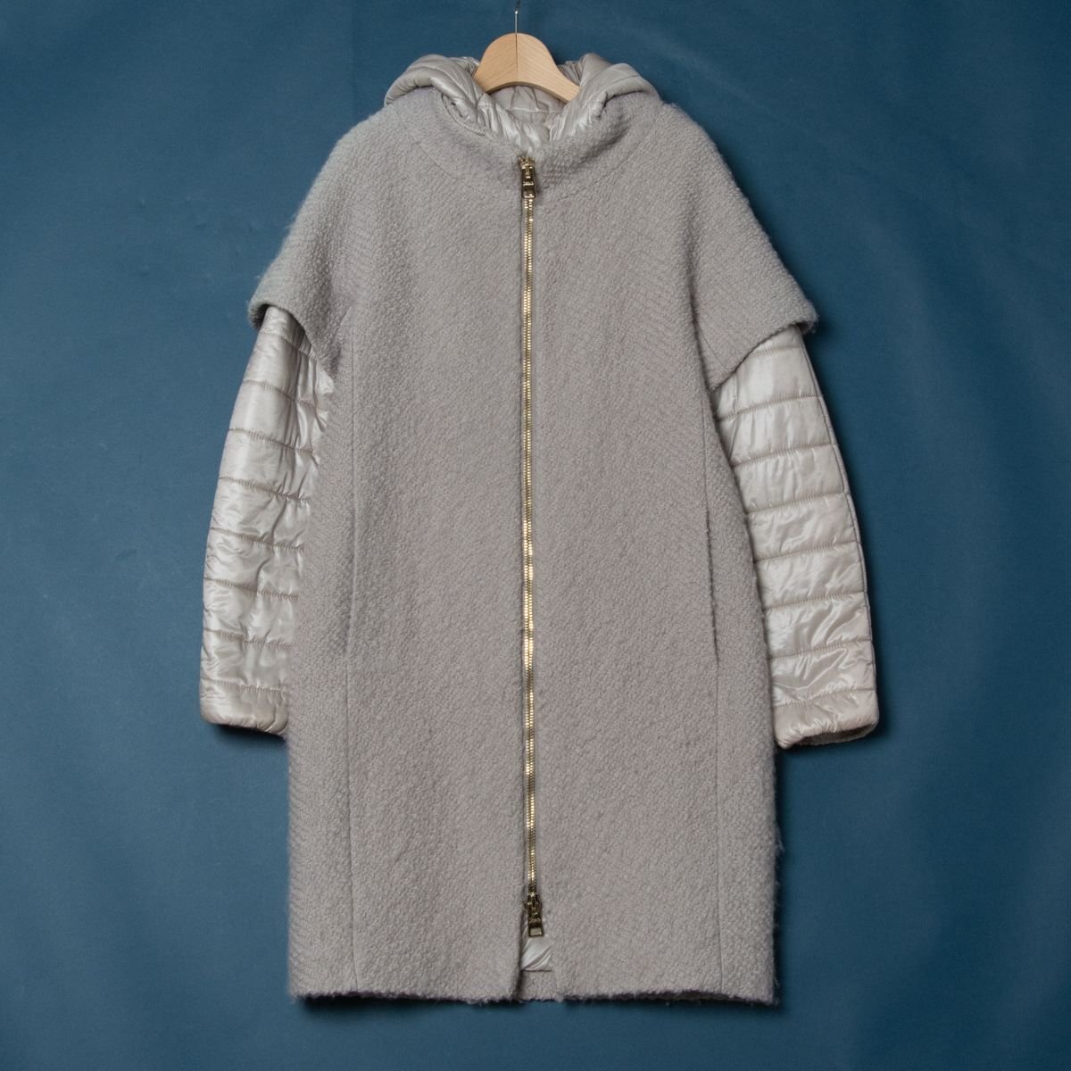 Yahoo!オークション - HERNO ヘルノ 袖2WAYコート取り外しフード アウ...