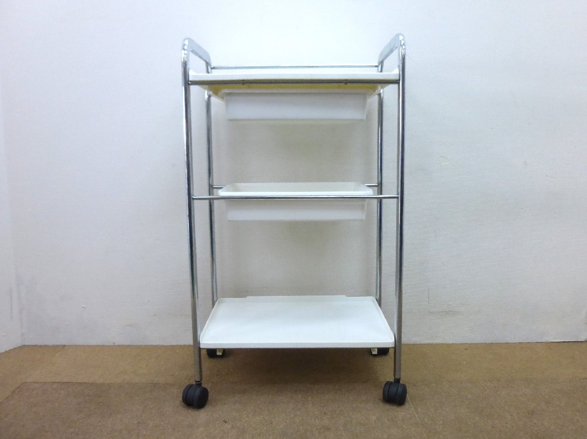 Yahoo!オークション - 11263 ワゴン キャスター付き 美容室 ネイル サ...