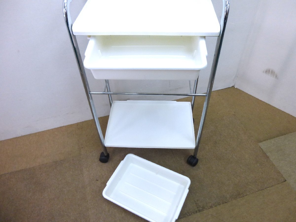 Yahoo!オークション - 11263 ワゴン キャスター付き 美容室 ネイル サ...