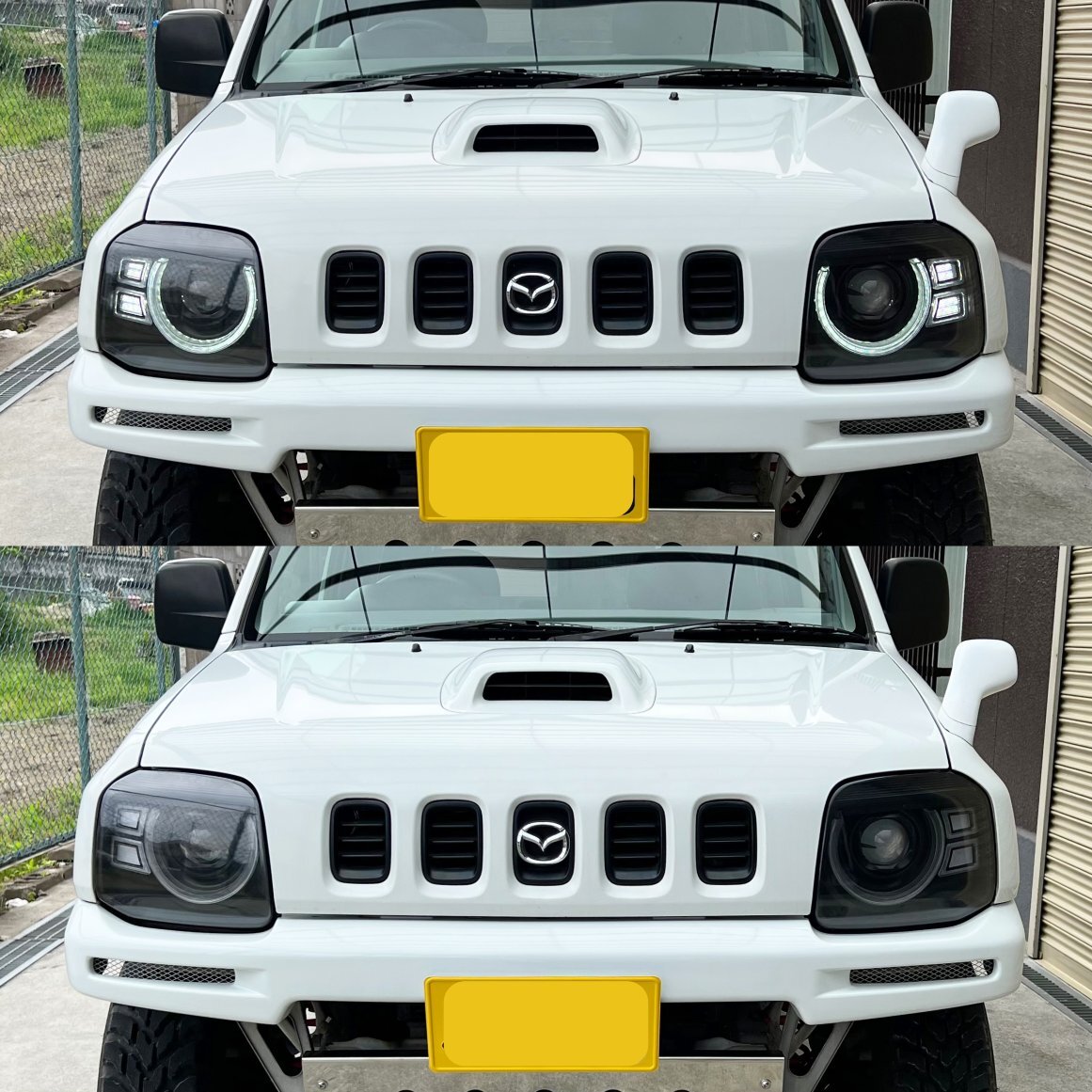 Yahoo!オークション - JB23 ジムニー LED ヘッドライト プロジェクタ...