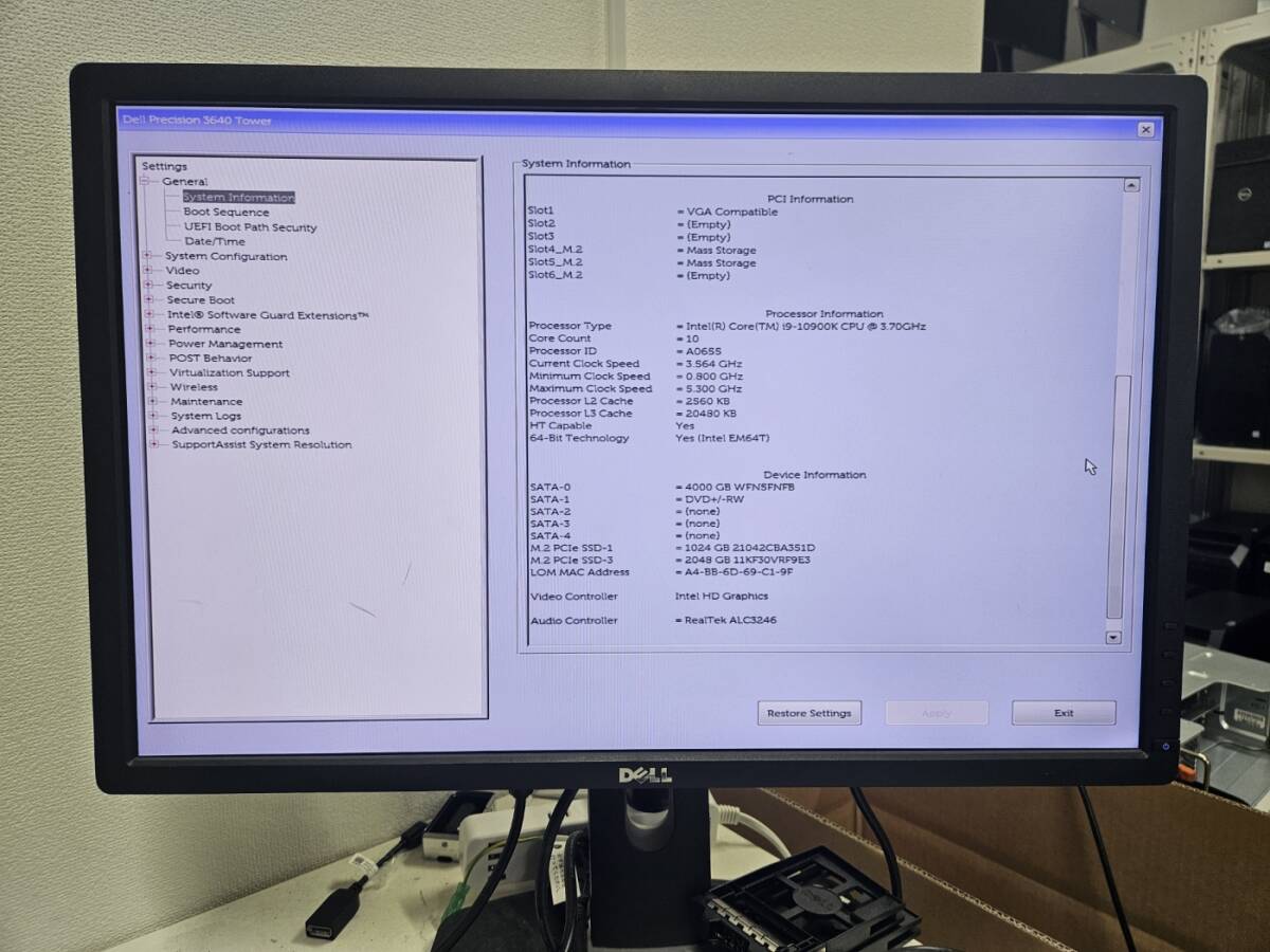 Yahoo!オークション - DELL Precision 3640 Tower ベアボーン 送料無料...