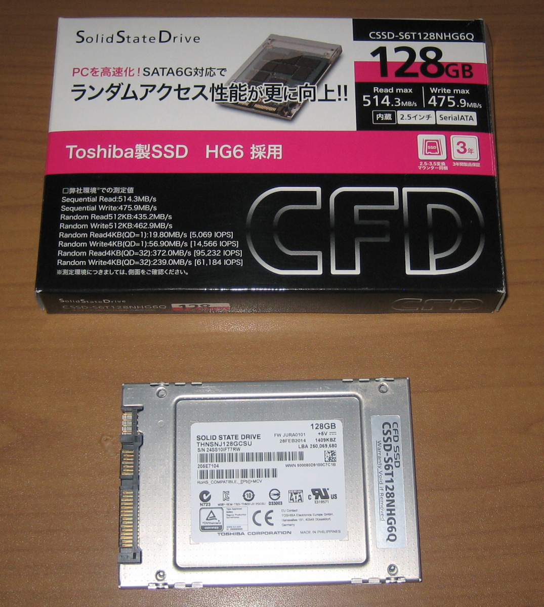 Yahoo!オークション - CFD SSD 128GB CSSD-S6T128NHG6Q (2.5インチ SAT...
