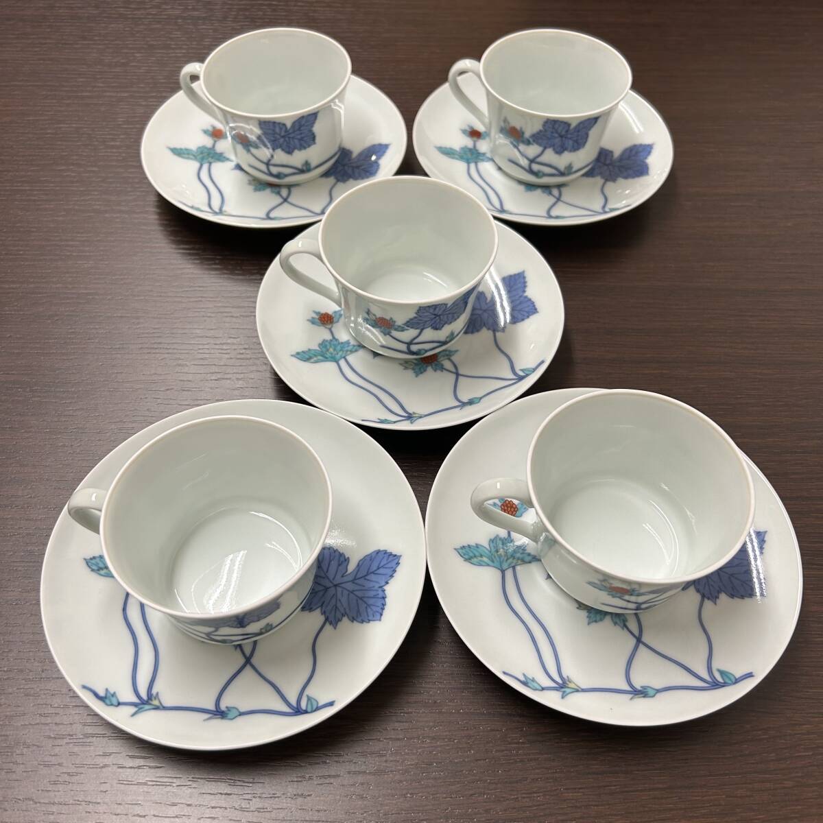 #4996 和食器 今泉今右衛門 陶磁器 デミタス カップ＆ソーサー 5脚 セット(デミタスカップ)｜売買されたオークション情報、yahooの商品情報をアーカイブ公開 - オークファン ...