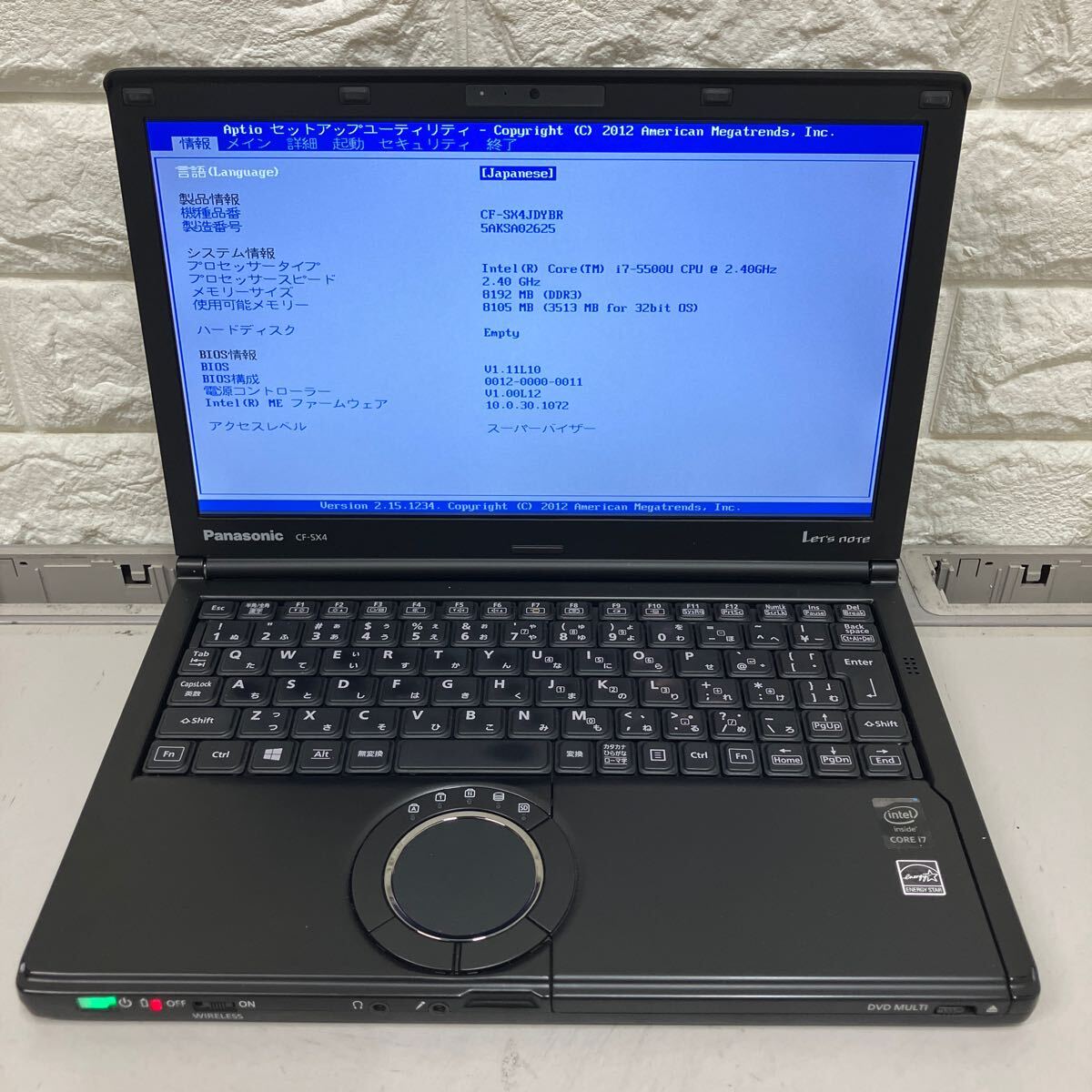 Yahoo!オークション - D25 Panasonic Letsnote CF-SX4 core i7 5500U ...