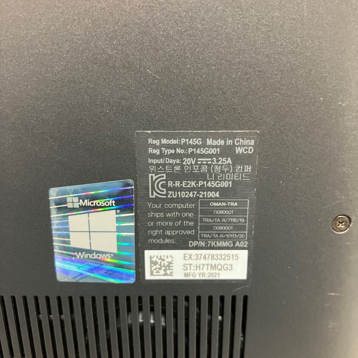 Yahoo!オークション - F71 DELL Vostro P145G Core i5 11300H ジャンク...