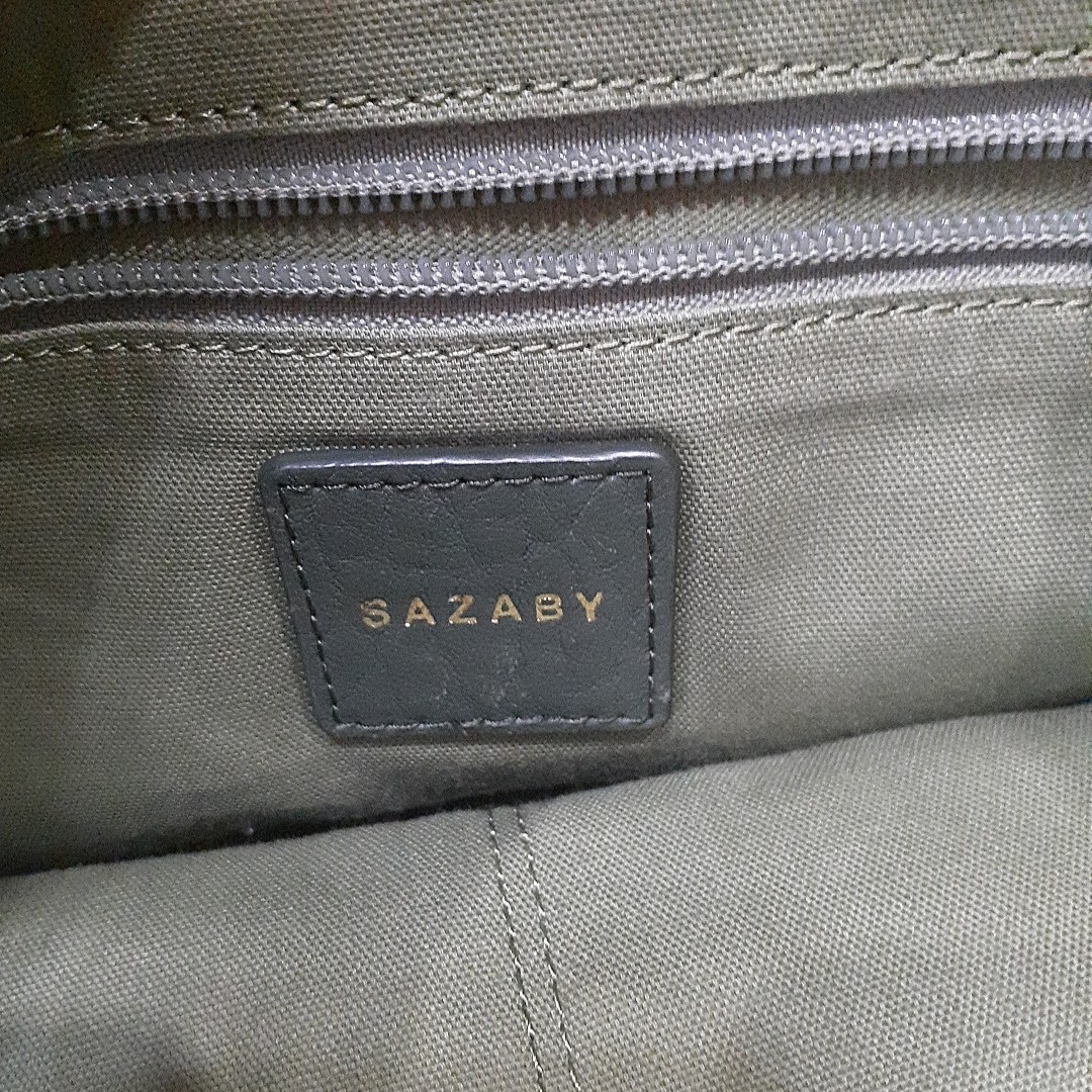 Yahoo!オークション - 【SAZABYレザー ハンドバッグ】ダークグリーン ...