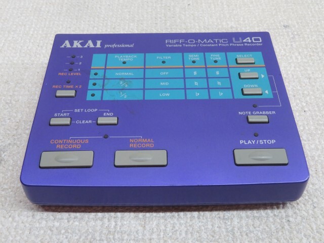 Yahoo!オークション - AKAI U40 サンプラー RIFF-O-MATIC アカイ USED...
