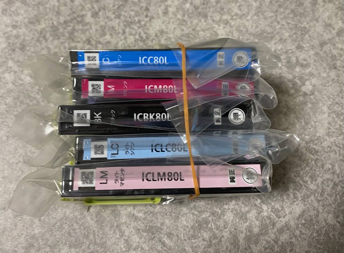 EPSON エプソン 純正 インクカートリッジ ICC80L/ICM80L/ICBK80L/ICLC80L/ICLM80L 5色セット(エプソン)｜売買されたオークション情報、yahooの商品 ...