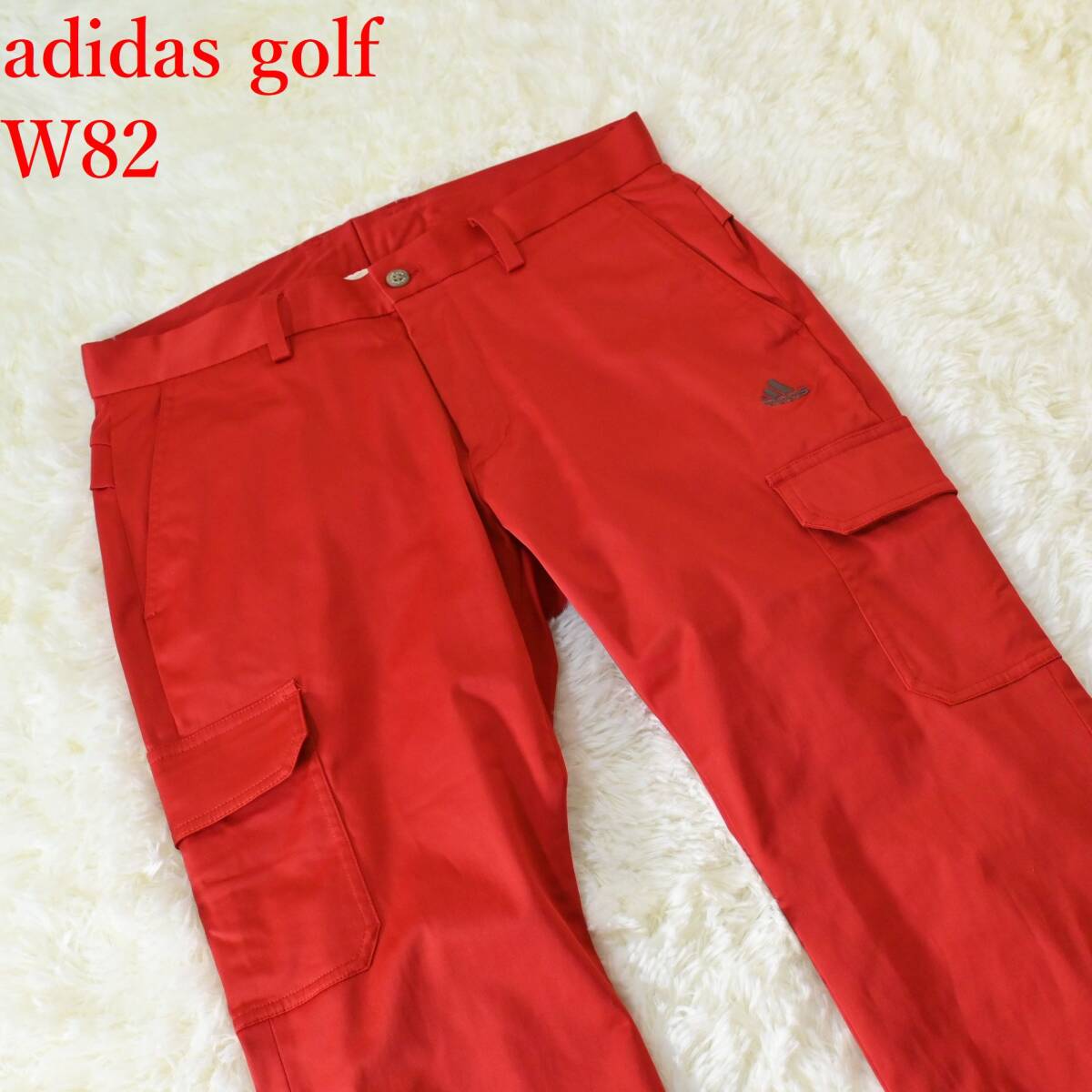 Yahoo!オークション - W82 アディダスゴルフ 赤 カーゴパンツ