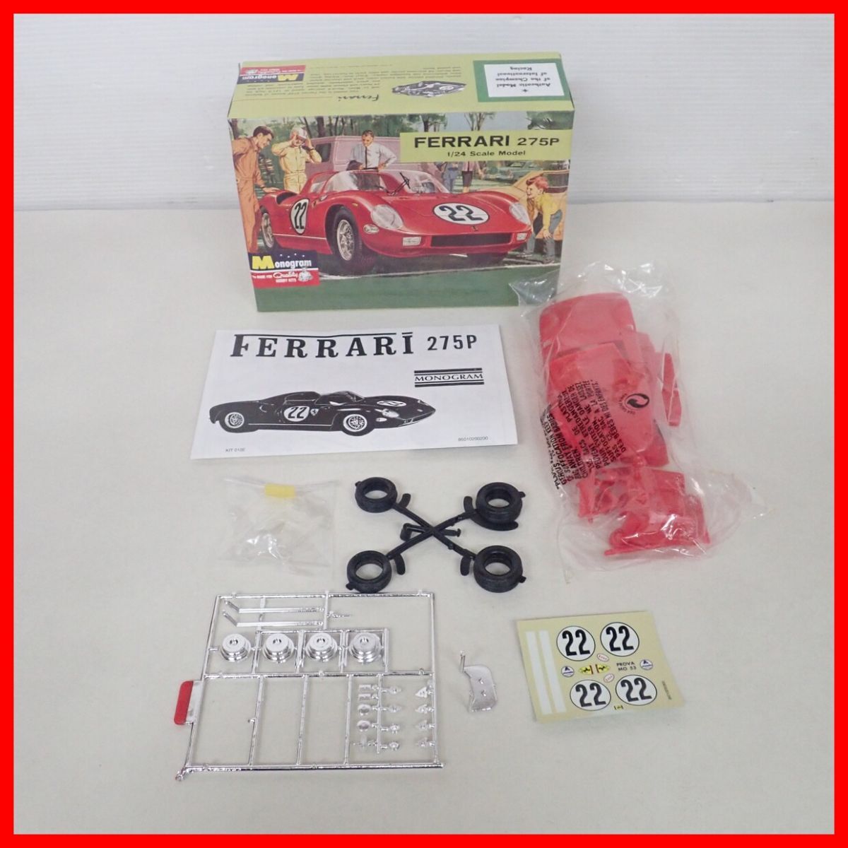 Yahoo!オークション - 未組立 モノグラム 1/24 フェラーリ 275P No.PC1...