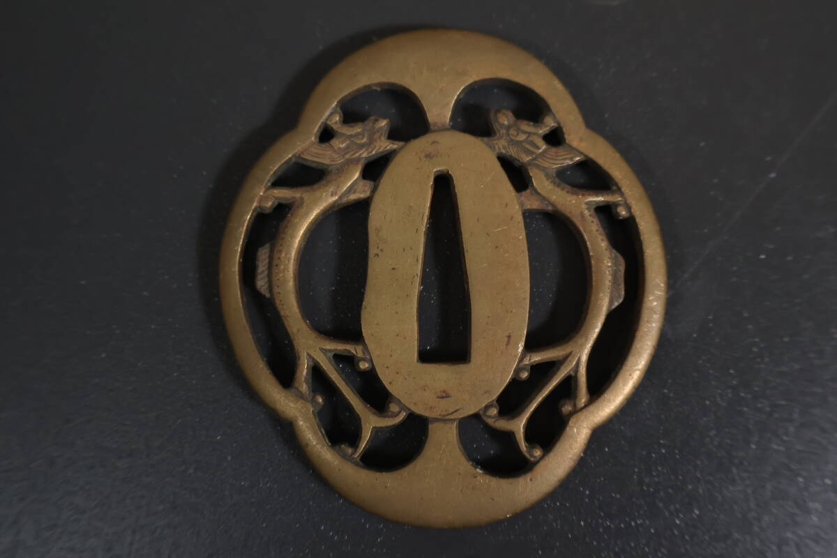 Yahoo!オークション - 【和】(A1289) 時代古作 時代鍔 刀装具 日本刀部...