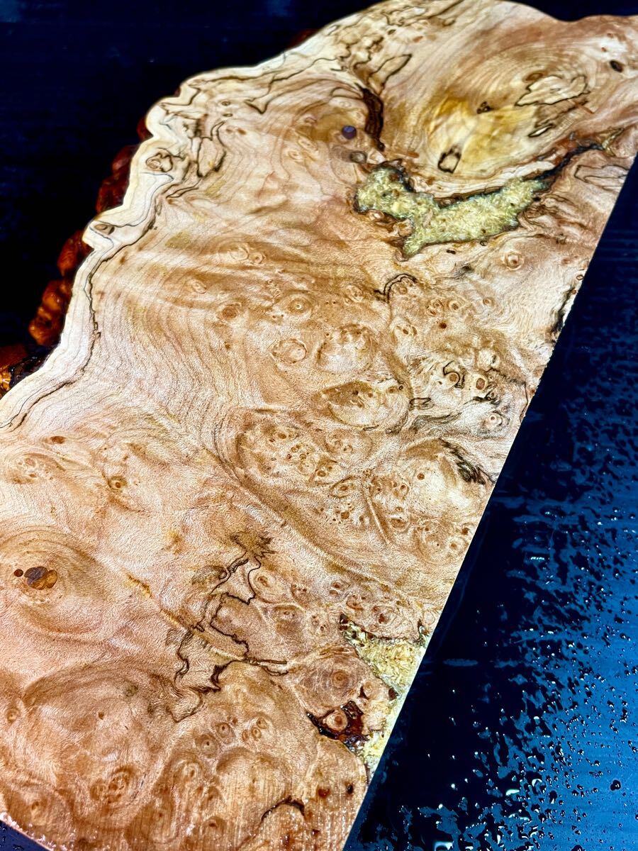 Yahoo!オークション - 『KY0278』厚板 メイプル（メープル） 瘤材 スポ...