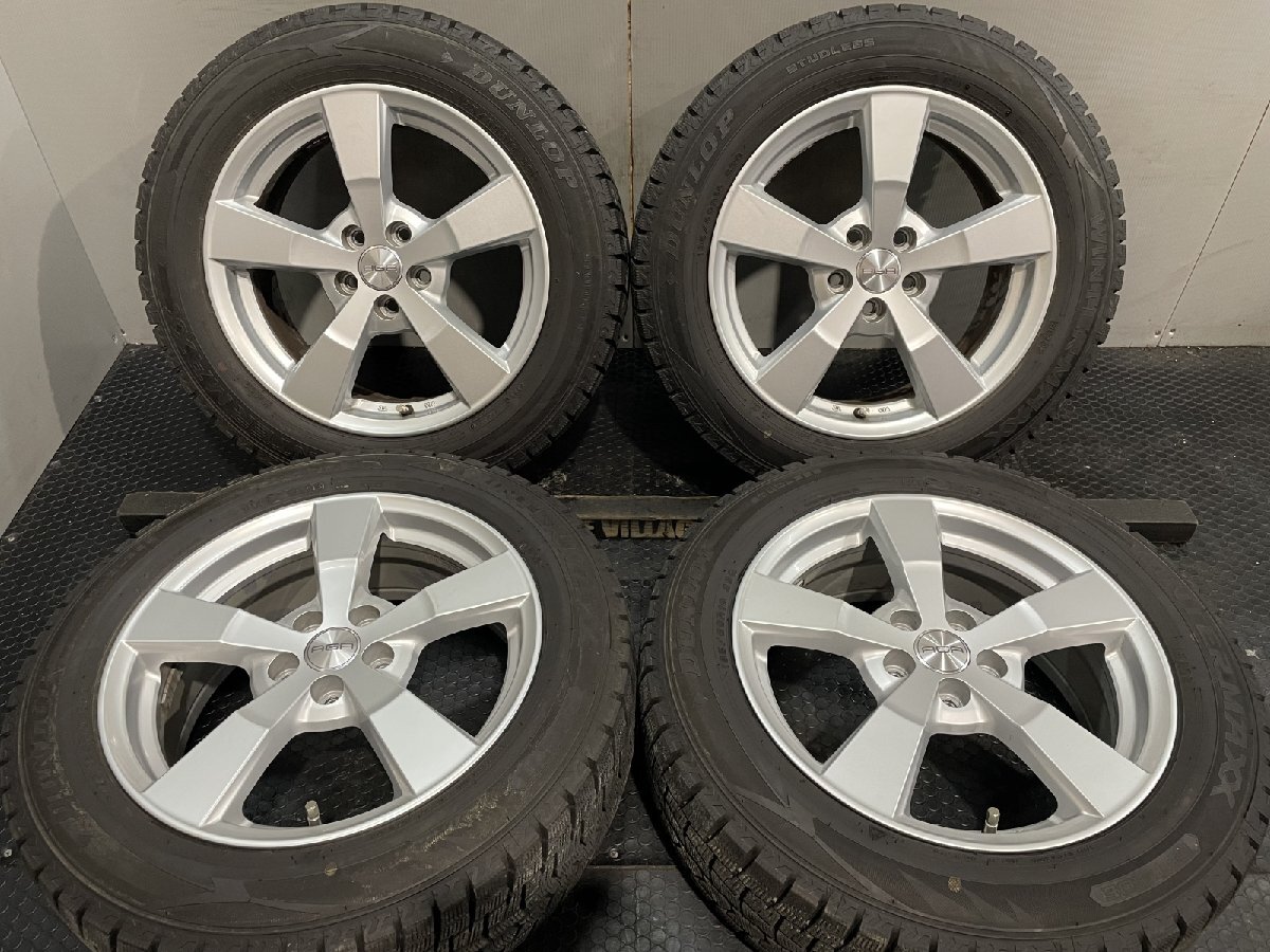 DUNLOP WINTER MAXX WM02 195/60R16 スタッドレス Tas AGA Nexta 16インチ 6.5J5HPCD100+41 21年製 バリ溝 VW/T-CROSS ...