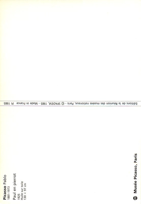 Yahoo!オークション - 5581【絵葉書】 外国製 ピカソ ポール・アン・ピ...