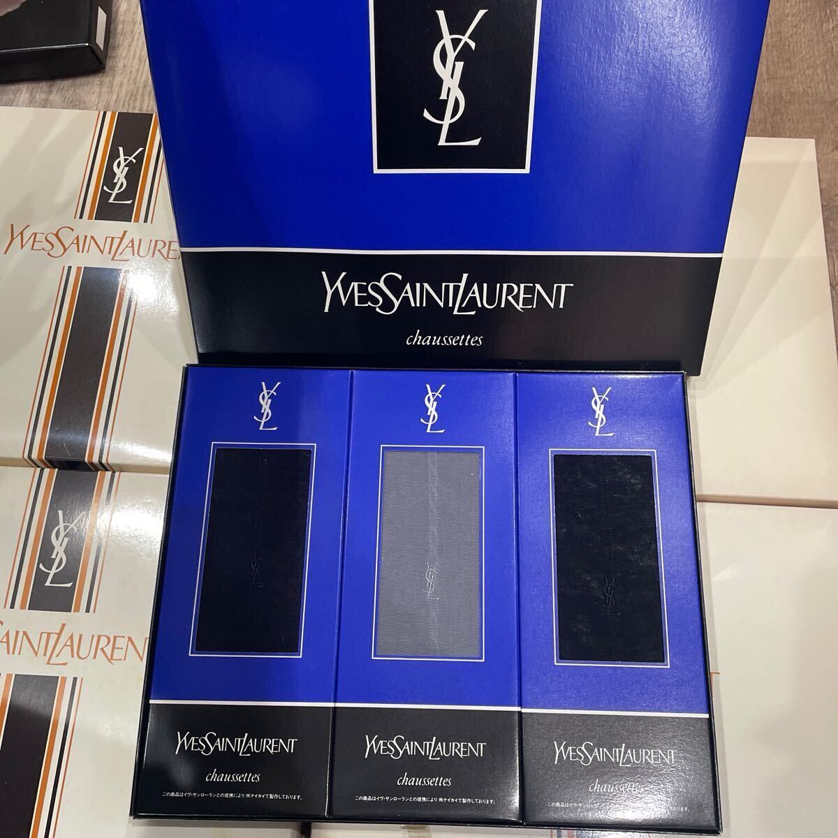 日本代購代標第一品牌【樂淘letao】－新品 未使用 贈答品 YVES SAINT LAURENT イブサンローラン YSL セリーヌ CELINE 靴下 大量セット 箱入り ビジネスソックス ...