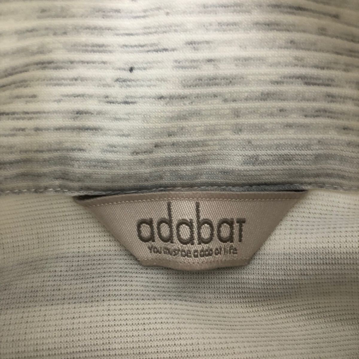 B424-78 adabat アダバット GOLF ゴルフ ゴルフウェア ハーフジップ プルオーバー シャツ トップス ホワイト グレー ボーダー柄 40 日本製(アダバット)｜売買された ...