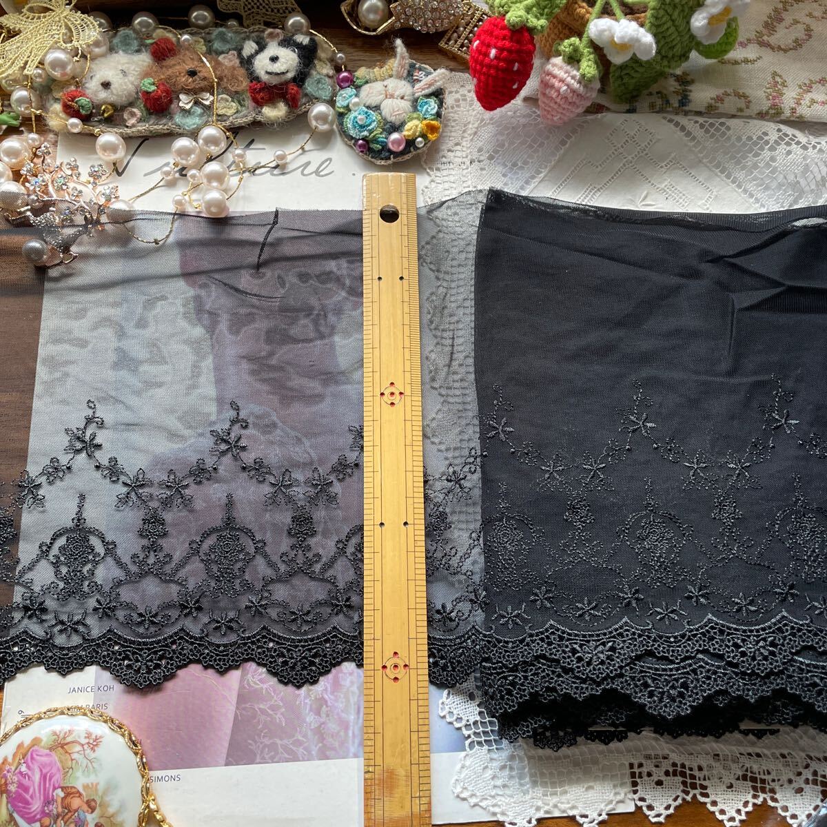 Yahoo!オークション - 1m チュールレース P4-24