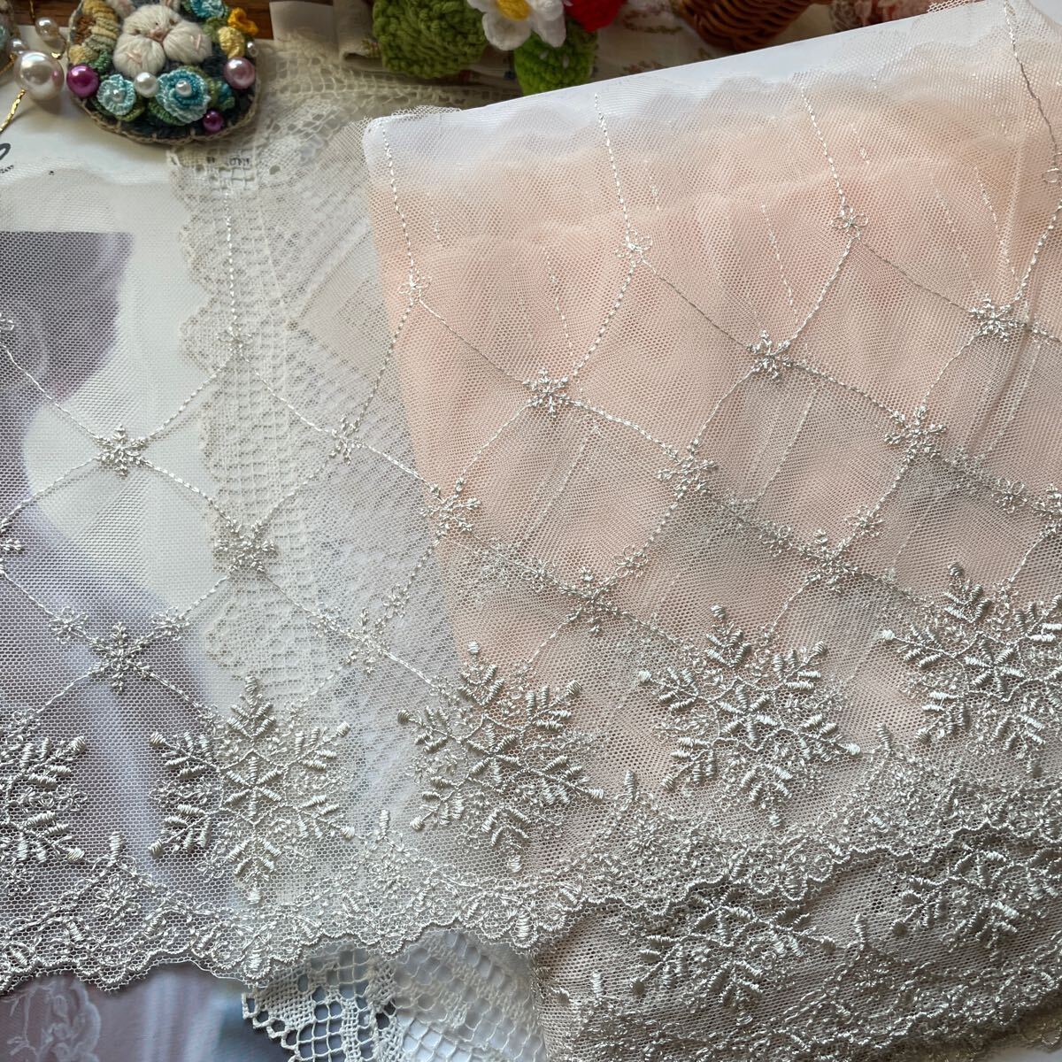 Yahoo!オークション - 1m チュールレース P4-47