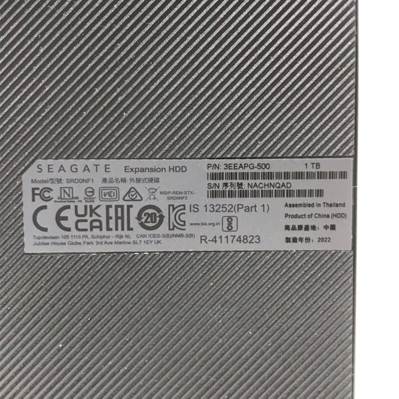 Yahoo!オークション - SEAGATE Expansion HDD SRD0NF1 外付けHDD 1TB 2...