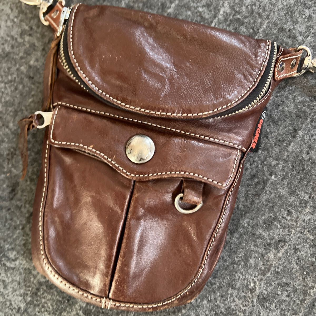 Yahoo!オークション - DEGNER W-32 本革 ロングウォーレットバッグ レ...