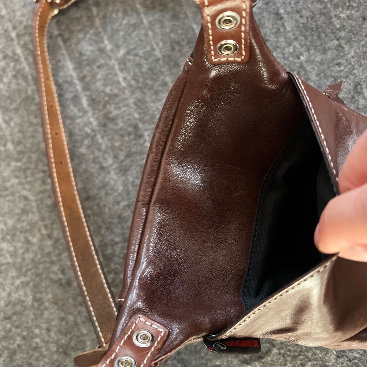 Yahoo!オークション - DEGNER W-32 本革 ロングウォーレットバッグ レ...