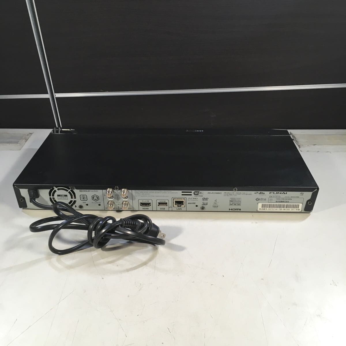 Yahoo!オークション - (121308F) 2017年製 FUNAI FBR-HW1000 ブルーレ...