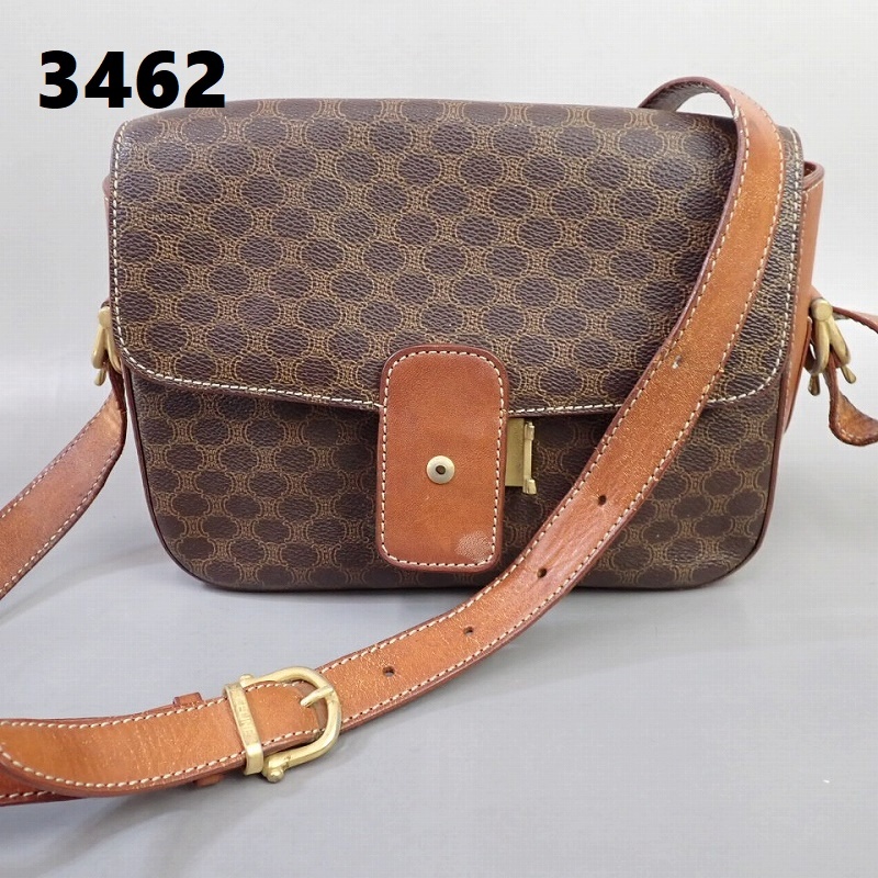 Yahoo!オークション - BR-3462 CELINE マカダム ショルダー ジャンク ...